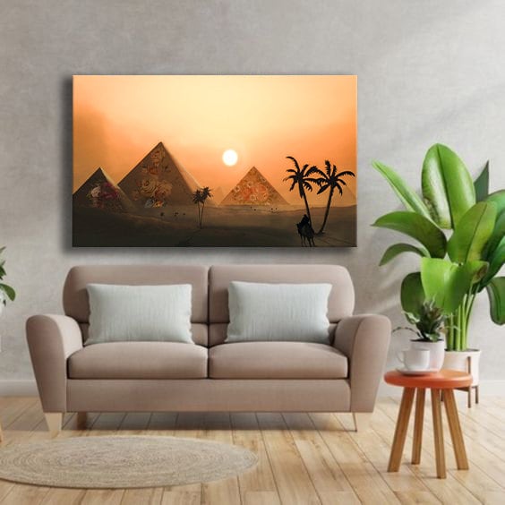 Surreal Egyptian Pyramid, Egyptian Pyramidvas Print, Wall Art Canvas ...