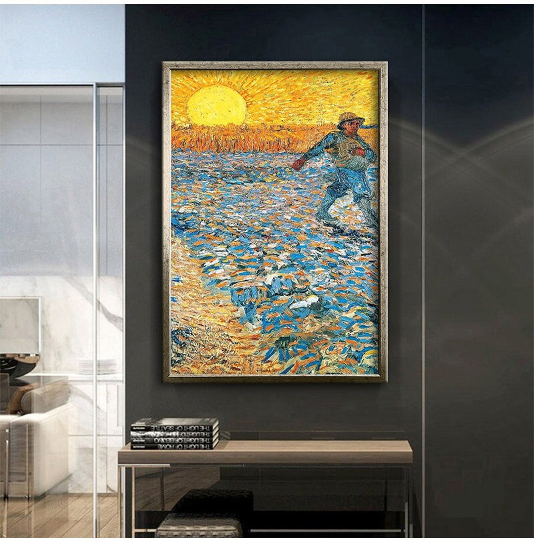 Vincent Van Gogh Field Worker at Sunset Canvas Painting Wall Decor ...