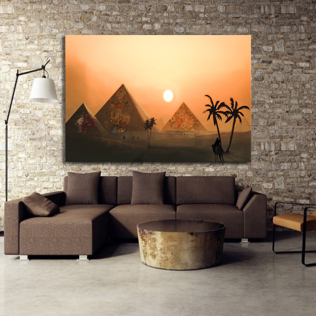 Surreal Egyptian Pyramid, Egyptian Pyramidvas Print, Wall Art Canvas ...