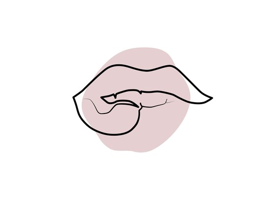 How To Draw Biting Lips