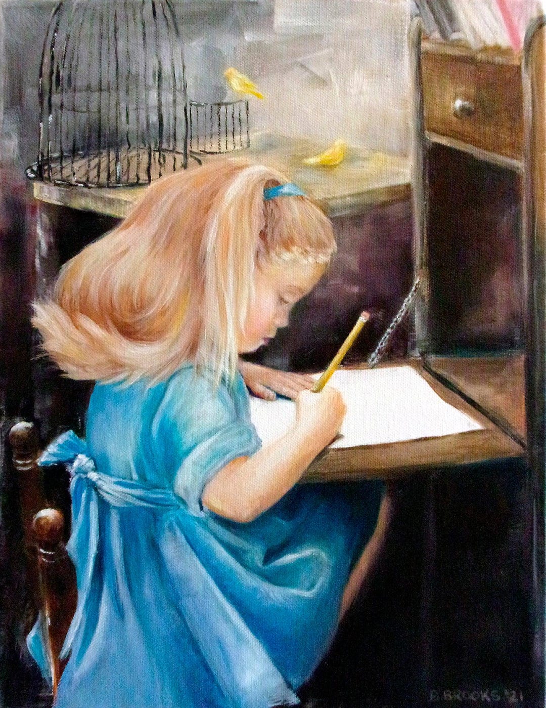 The Letter oil on Canvas 11 X 14 - Etsy