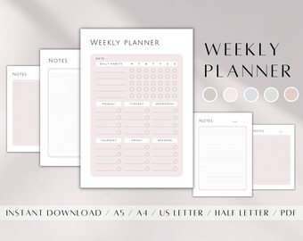 Week at A Glance Digital Planner - Etsy