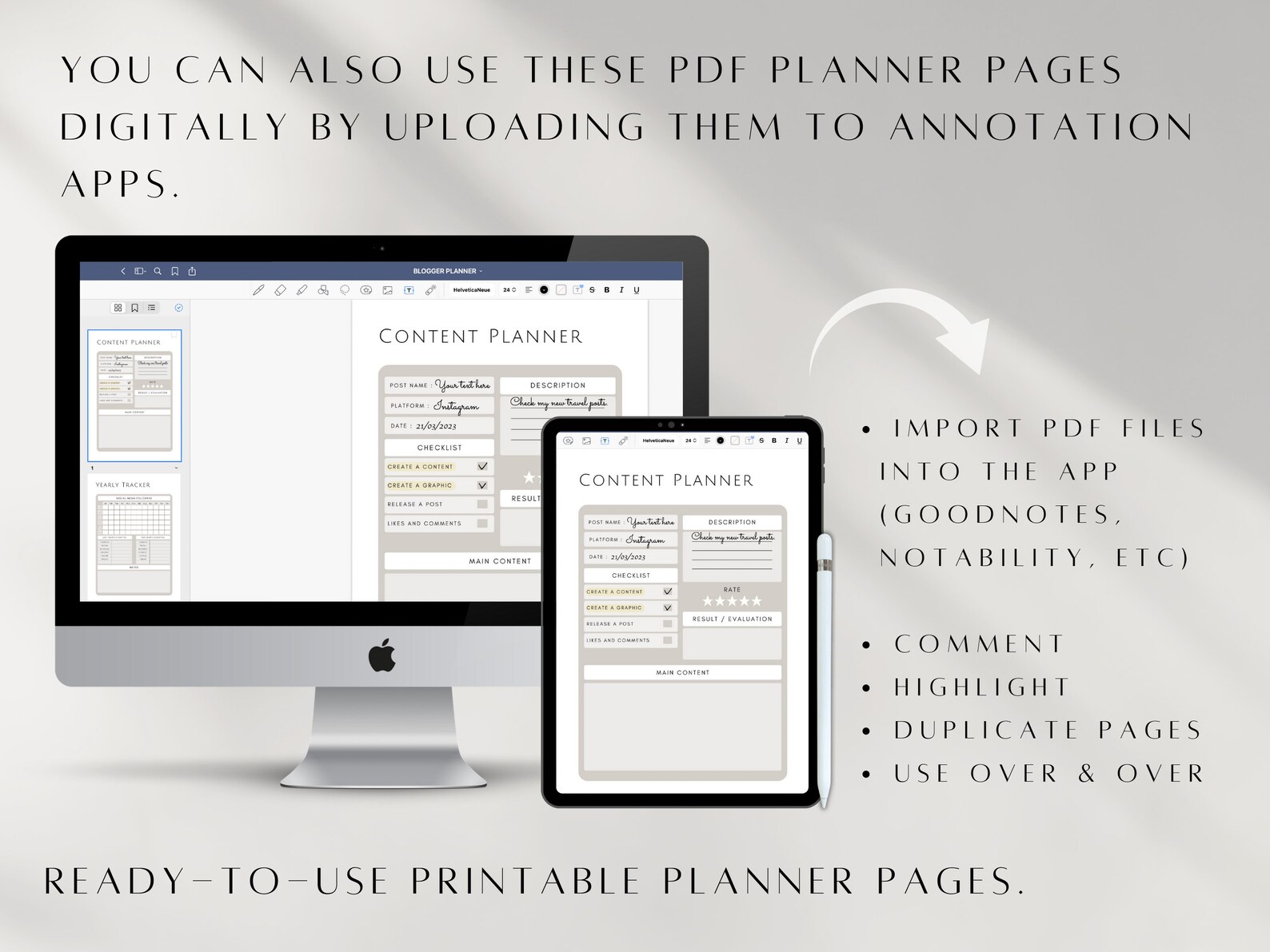 Yearly Calendar 2023 Printable, Digital Yearly Desk Calendar, Dated ...