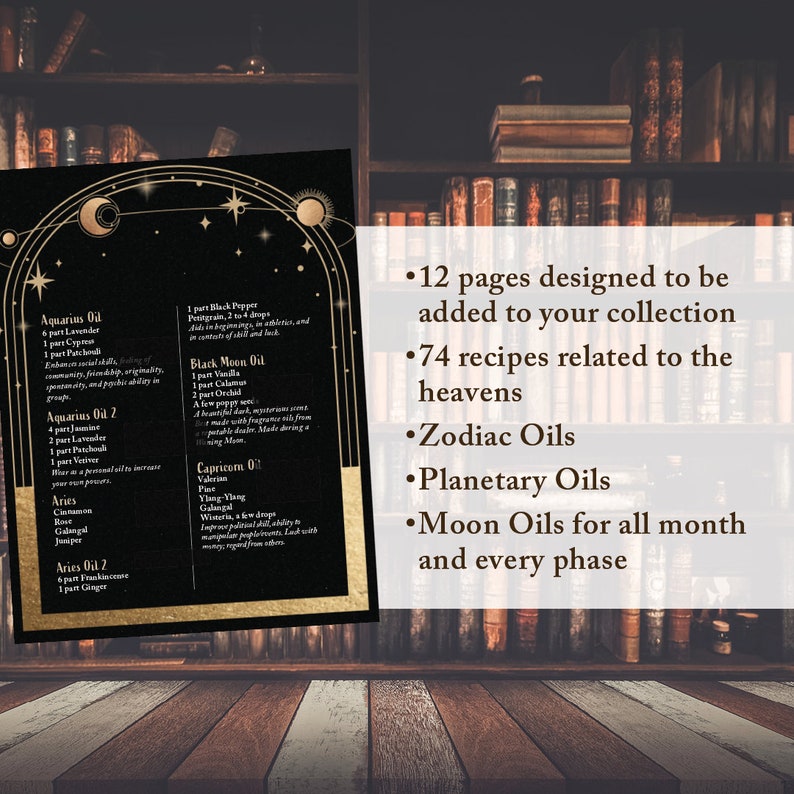 70 Celestial Magic Oil Recipes for Rituals, Perfume Astrology Pagan ...