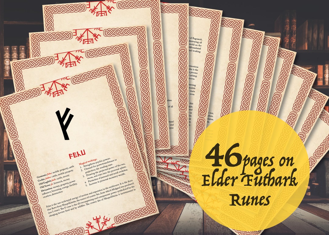 Elder Futhark Runes, Printable PDF Download, Old Norse Pagan Heathen ...