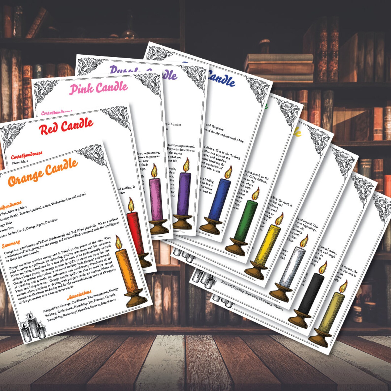 Candle Magic Guide: Spells, Colors, and Rituals (PDF Printable) - Etsy