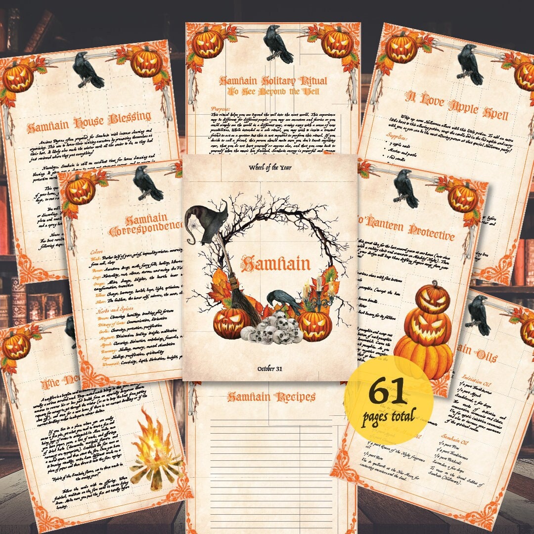 Samhain 61 Pages PDF Digital Download, Lore Altar Rituals Oils Incense ...