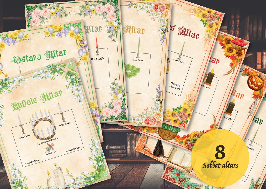 SABBAT 8 Altar Guide Digital Download, Witch Magic Pagan Wicca Sabbat ...