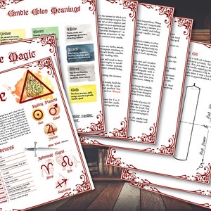 Elemental Magic 28 Pgs PDF Printable Download, Alchemy Fire Air Water ...