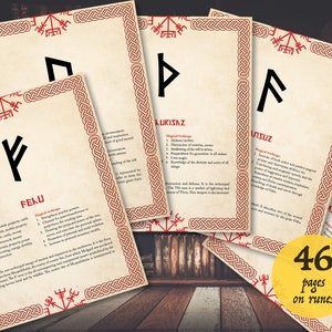 Elder Futhark Runes, Printable PDF Download, Old Norse Pagan Heathen ...