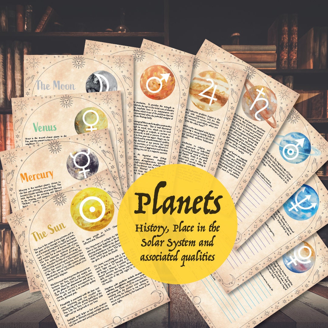 Planetary Magic 41 Pgs PDF Printable Download, Sun Mercury Venus Mars ...