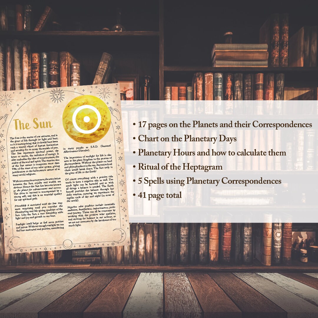 Planetary Magic 41 Pgs PDF Printable Download, Sun Mercury Venus Mars ...