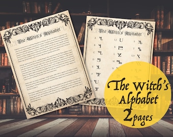 Witches' Alphabet theban Runes Poster - Etsy