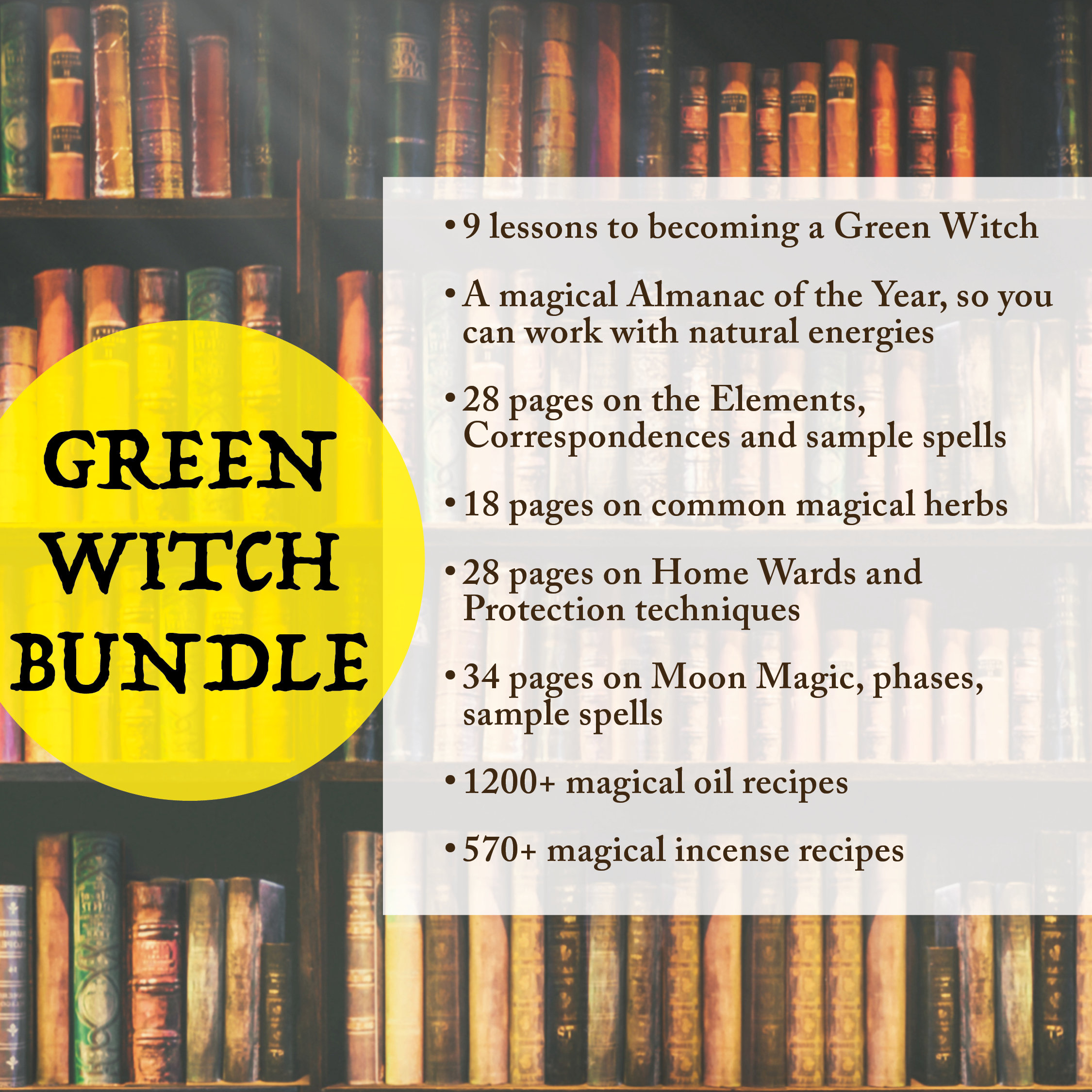 GREEN WITCH Bundle PDF Printable Download, 458 Pages Grimoire Pagan ...