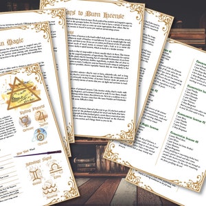 Elemental Magic 28 Pgs PDF Printable Download, Alchemy Fire Air Water ...