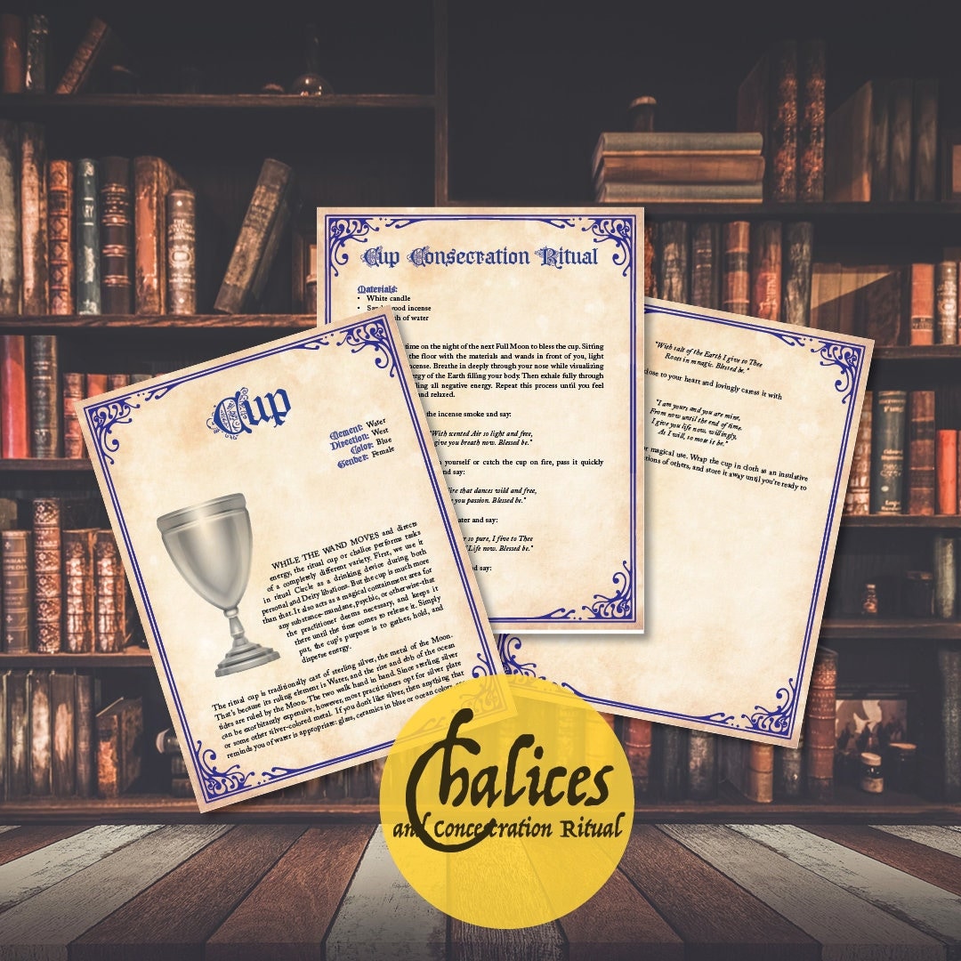 Chalice Consecration Ritual: Wicca Book of Shadows (digital Download ...