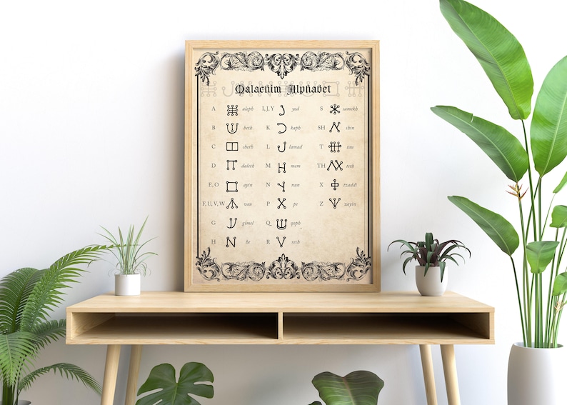 Malachim Magic Alphabet, 2 Pg Printable PDF Download Alphabet, Angel ...