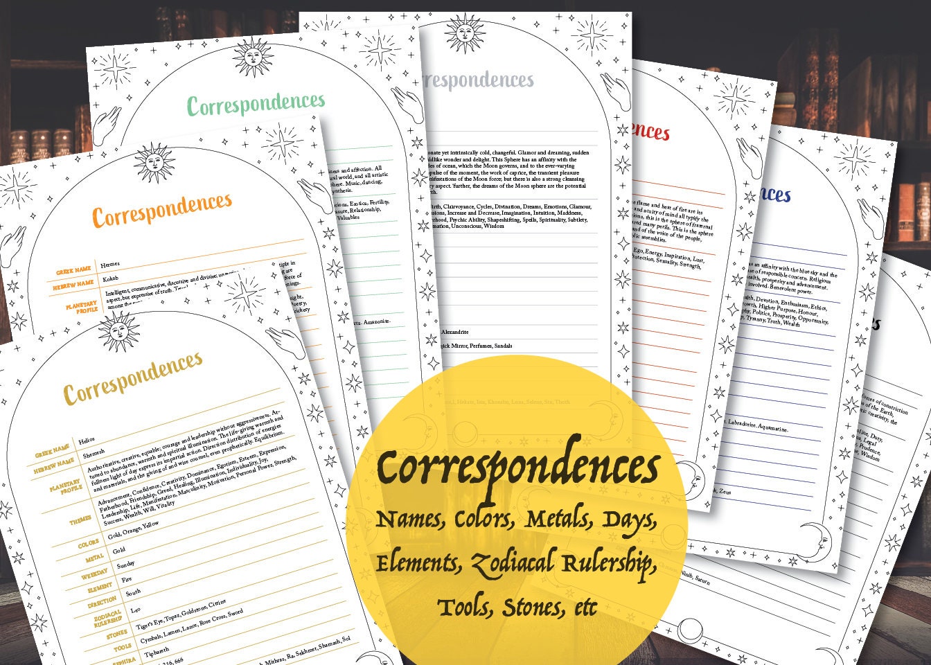 Planetary Magic 41 Pgs PDF Printable Download Sun Mercury - Etsy