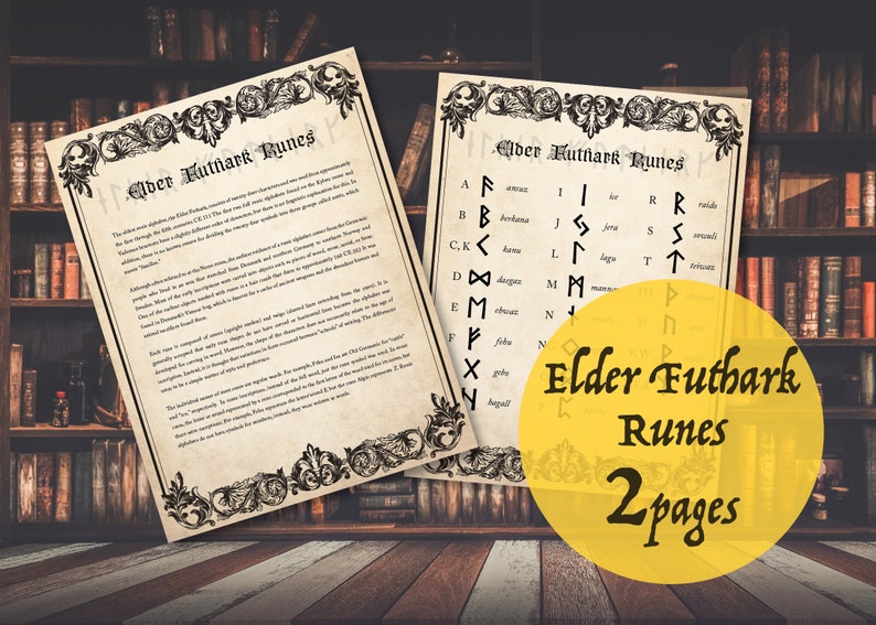 Elder Futhark Runes Alphabet: Norse Pagan Guide (printable PDF) - Etsy