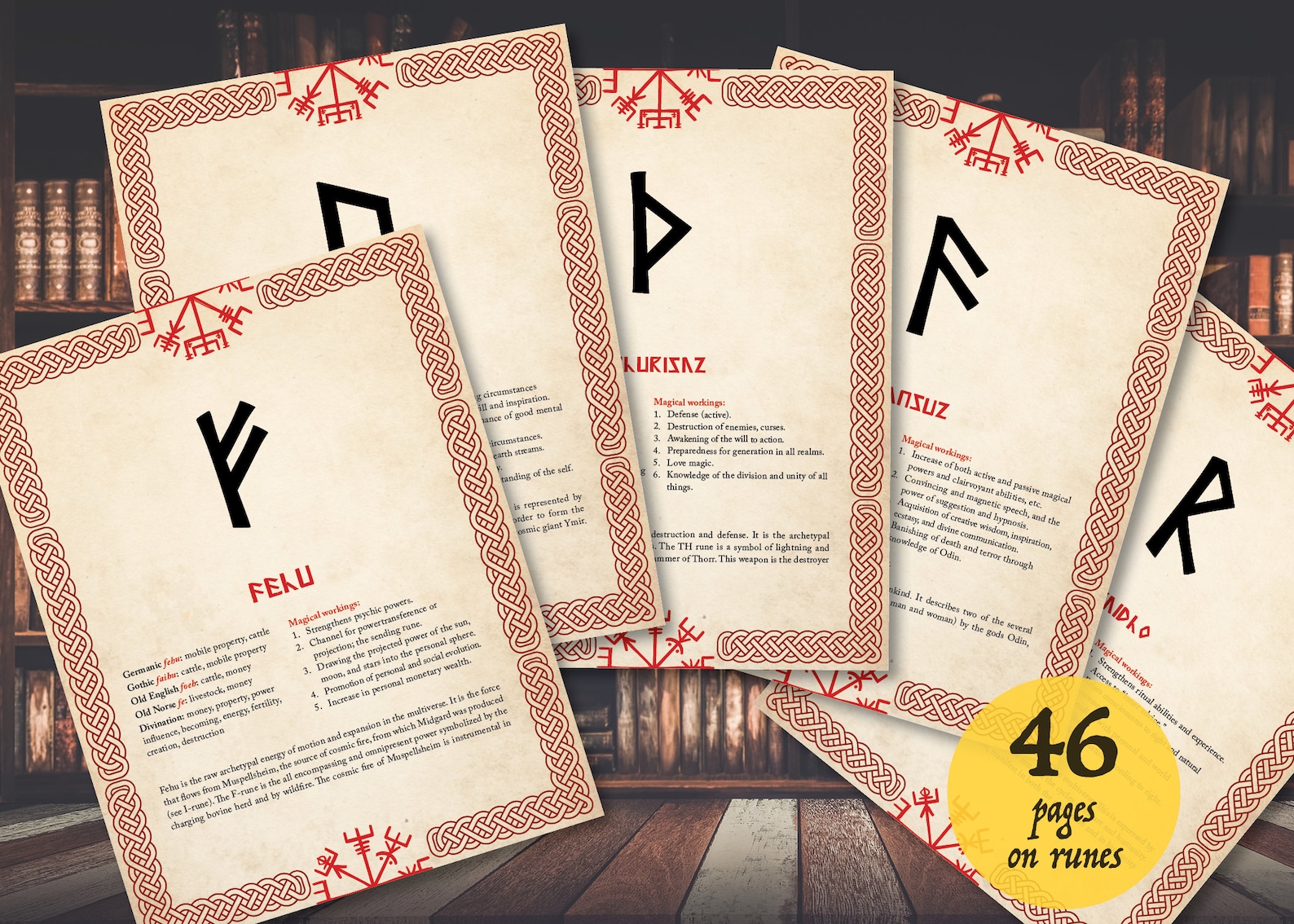 Old Norse Rune Magic Using Elder Futhark, Printable PDF Download ...