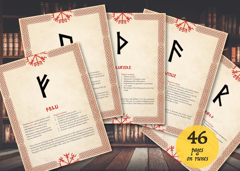 Old Norse Rune Magic Using Elder Futhark, Printable PDF Download ...