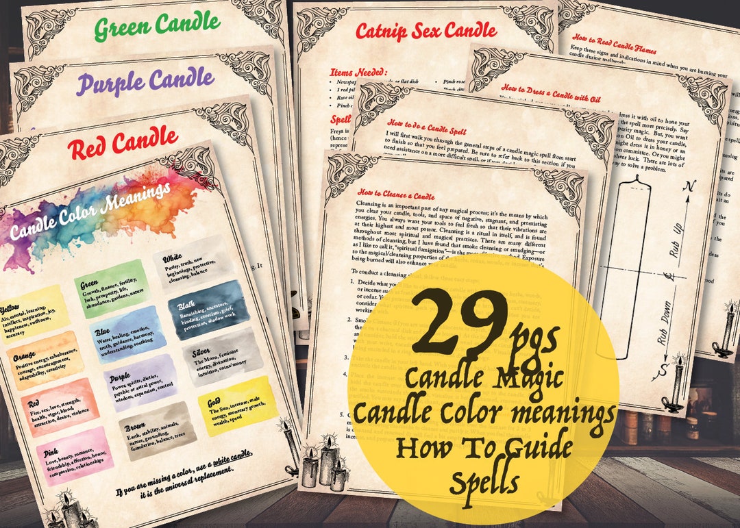 Candle Magic Guide PDF Printable Download House Hearth Pagan - Etsy