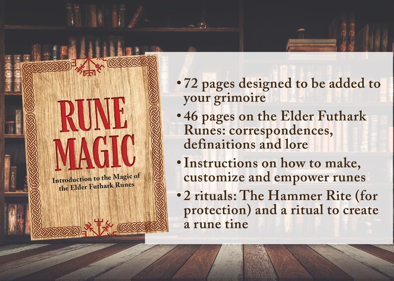Old Norse Rune Magic Using Elder Futhark, Printable PDF Download ...