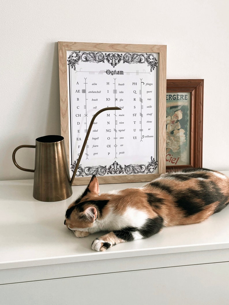 Ogham, 2 Pg Printable PDF Download Alphabet, Druid Celtic Tree Irish ...