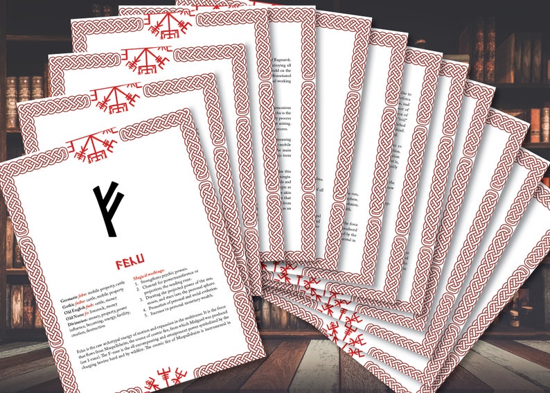 Elder Futhark Runes, Printable PDF Download, Old Norse Pagan Heathen ...