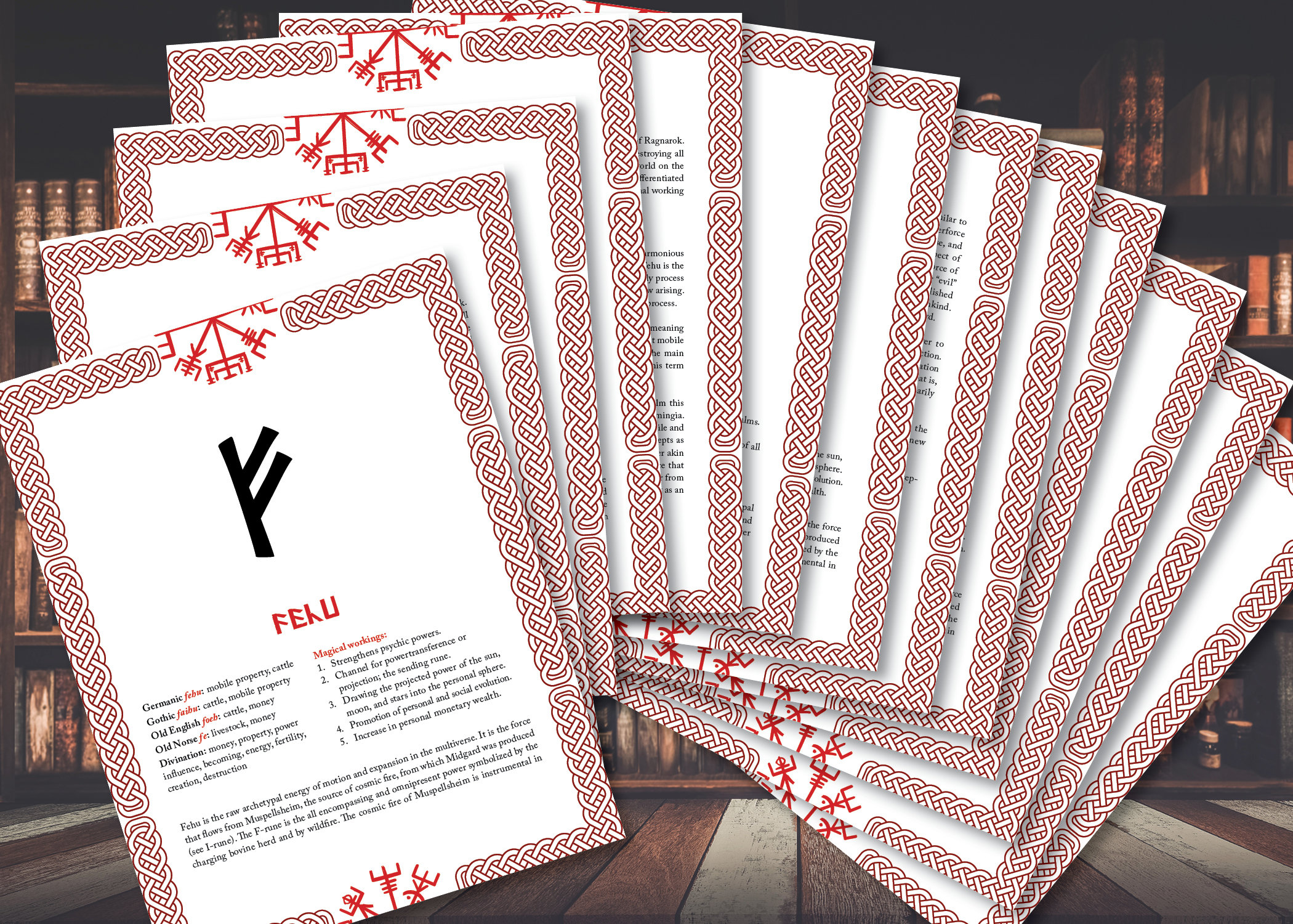 Elder Futhark Runes, Printable PDF Download, Old Norse Pagan Heathen ...