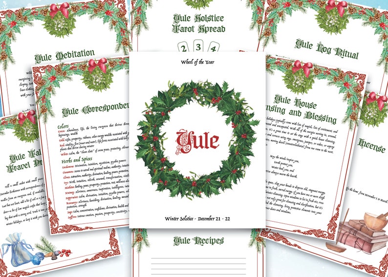 YULE 43 Pages Digital Download, Yule Correspondences, Rituals, Oils ...