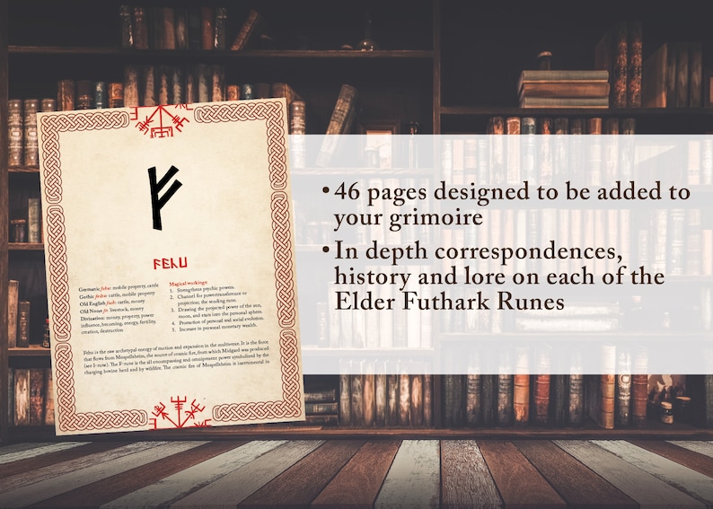 Elder Futhark Runes, Printable PDF Download, Old Norse Pagan Heathen ...