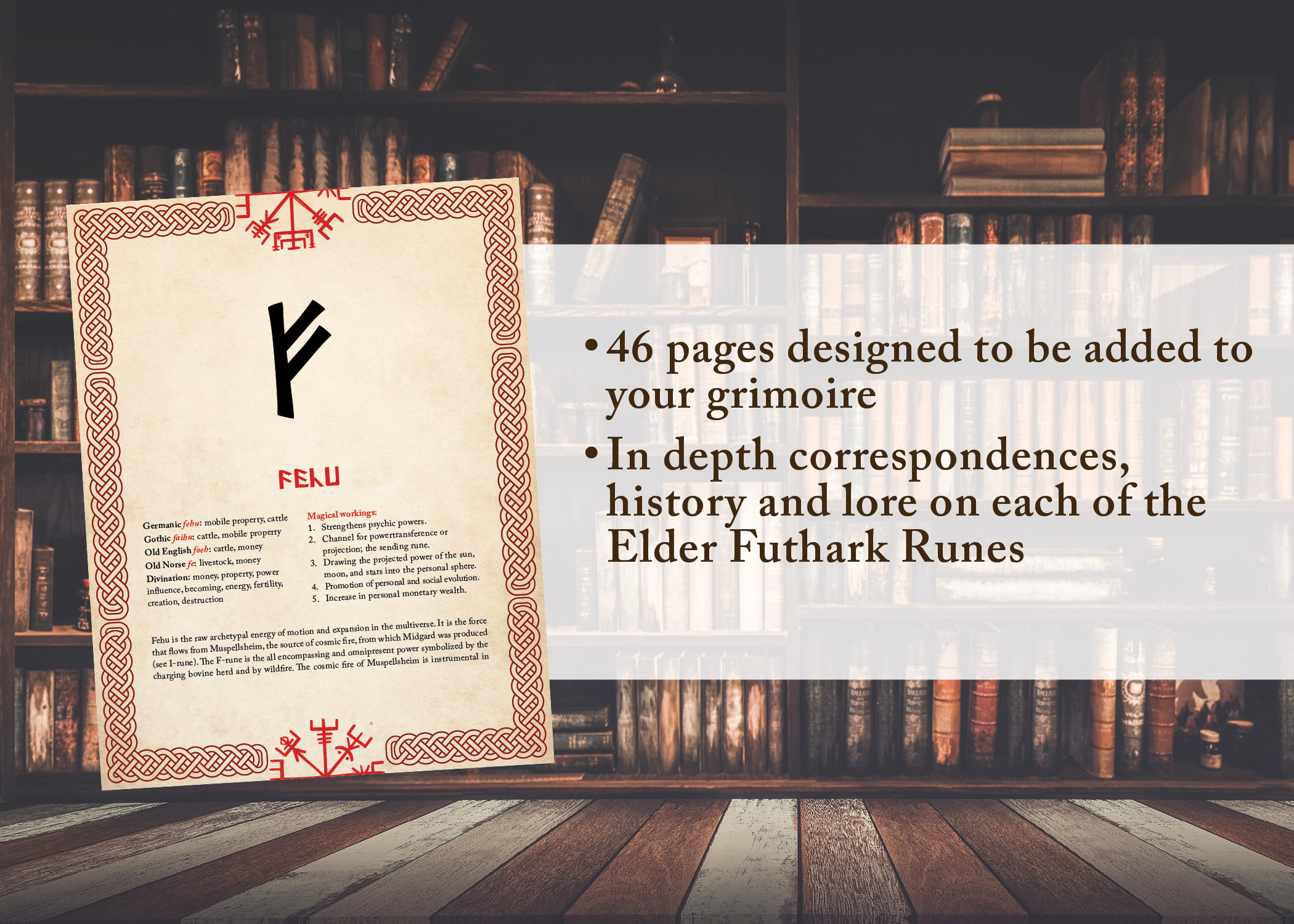 Elder Futhark Runes, Printable PDF Download, Old Norse Pagan Heathen ...