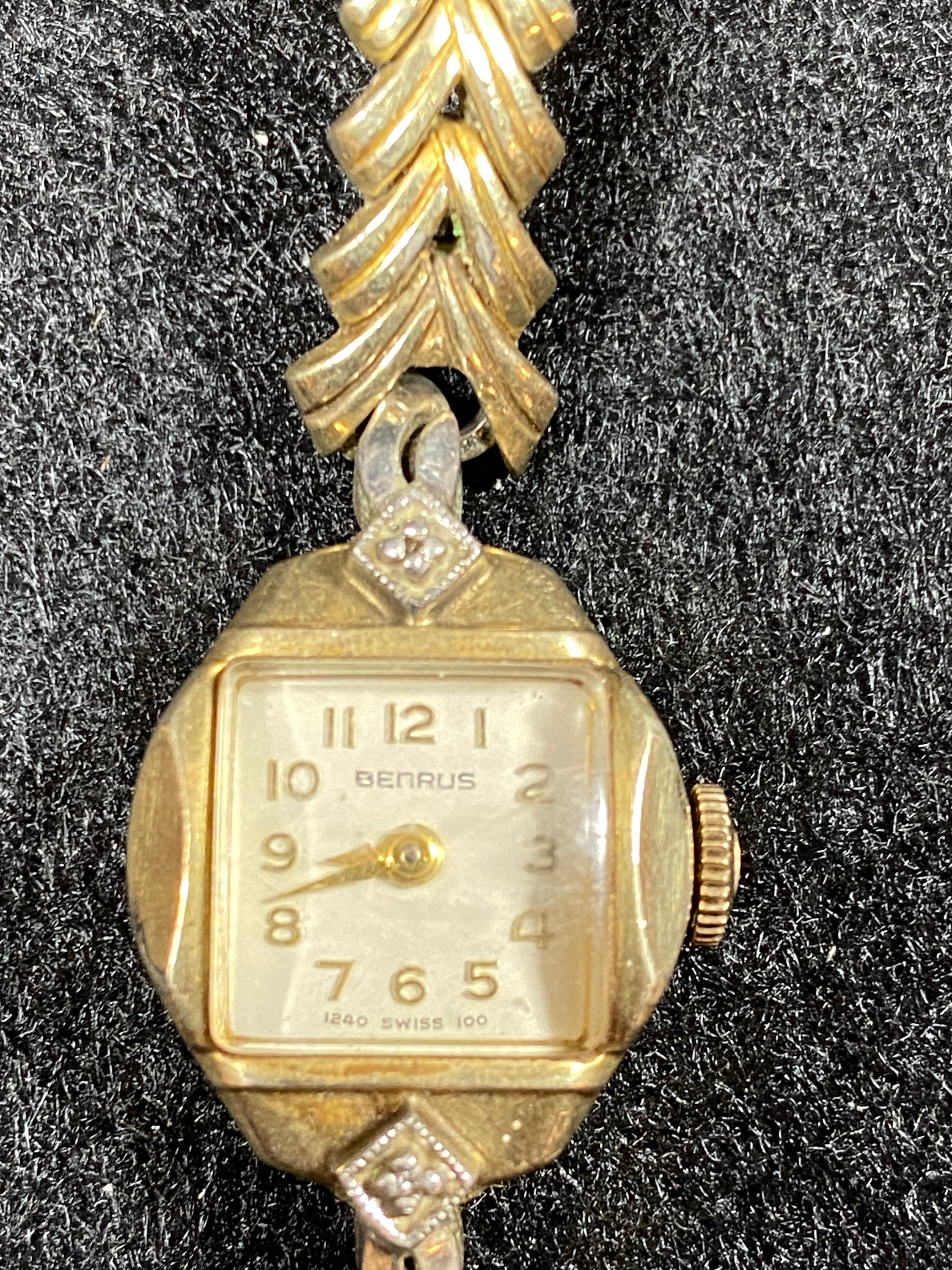 Benrus Watch Womens With Diamonds Vintage Gold - Etsy