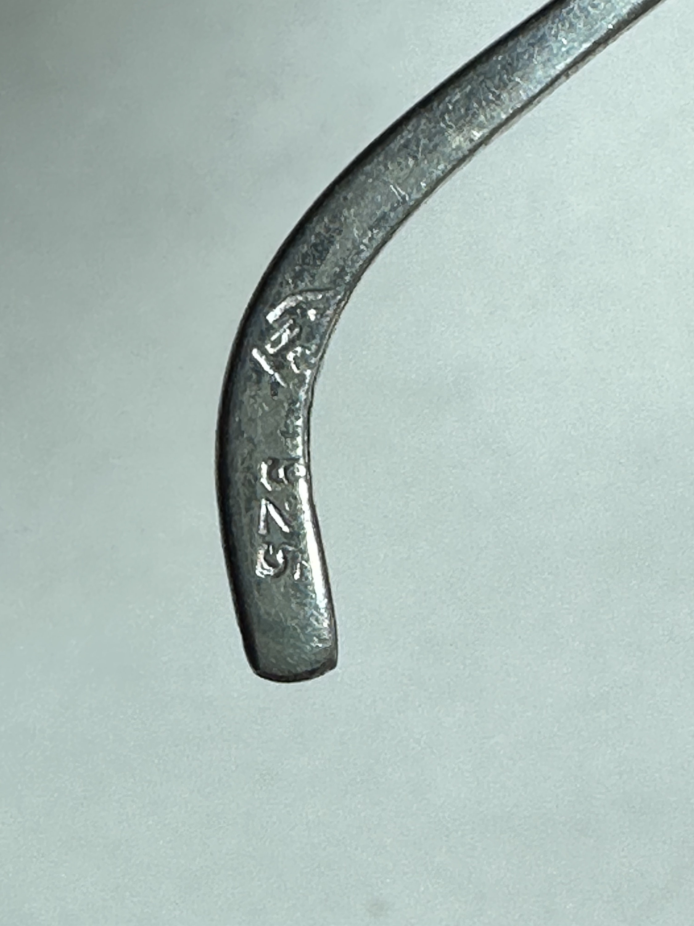 Set of 3 Antique Miniature Curved Handle Spoons Sterling Silver Stamped ...
