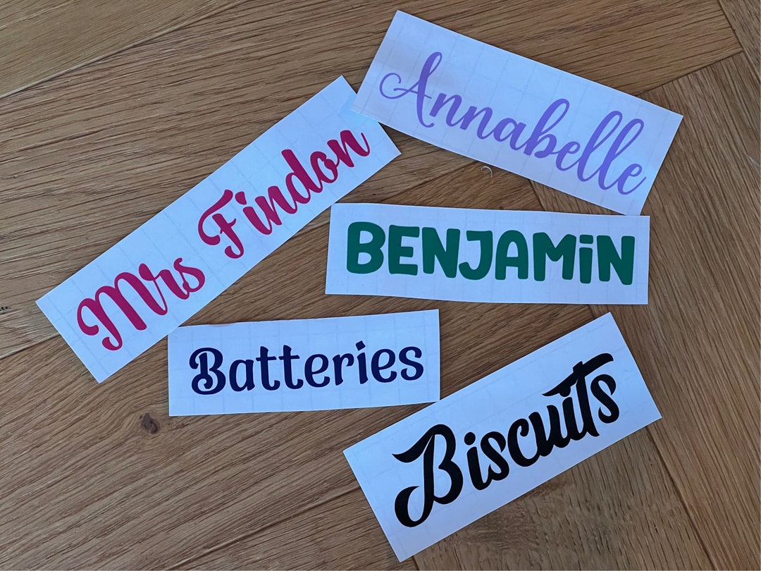 Personalised Vinyl Name Labels for Water Bottles, Containers and More ...