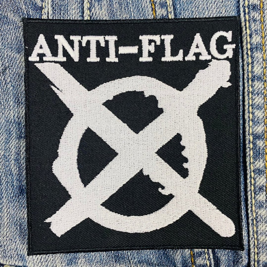 Anti Flag Square Embroidered Patch Badge Applique Iron on 500550 - Etsy