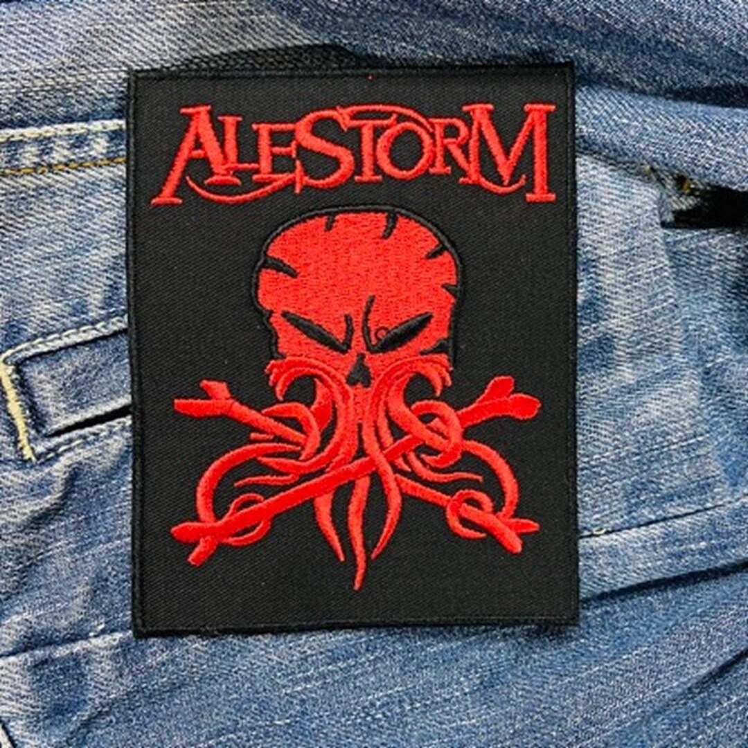 Alestorm Red Squid Embroidered Patch Badge Applique Iron on 500531 - Etsy