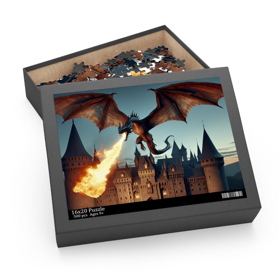 Fire Breathing Dragon Jigsaw Puzzle Game | 120/252/500-piece Brain ...