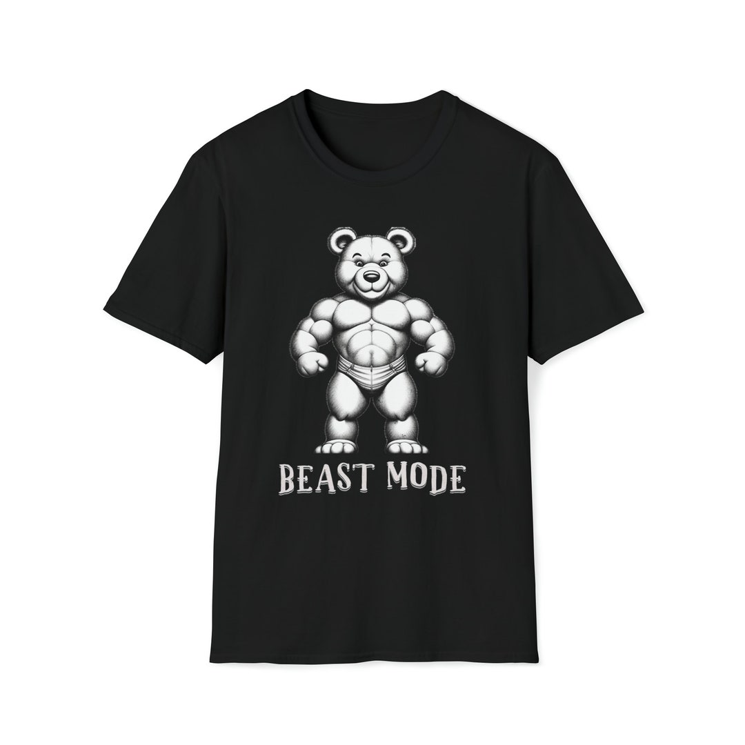 Teddy Bear Bodybuilder T-shirt. Buff Teddy Bear Tshirt, Muscular Teddy ...