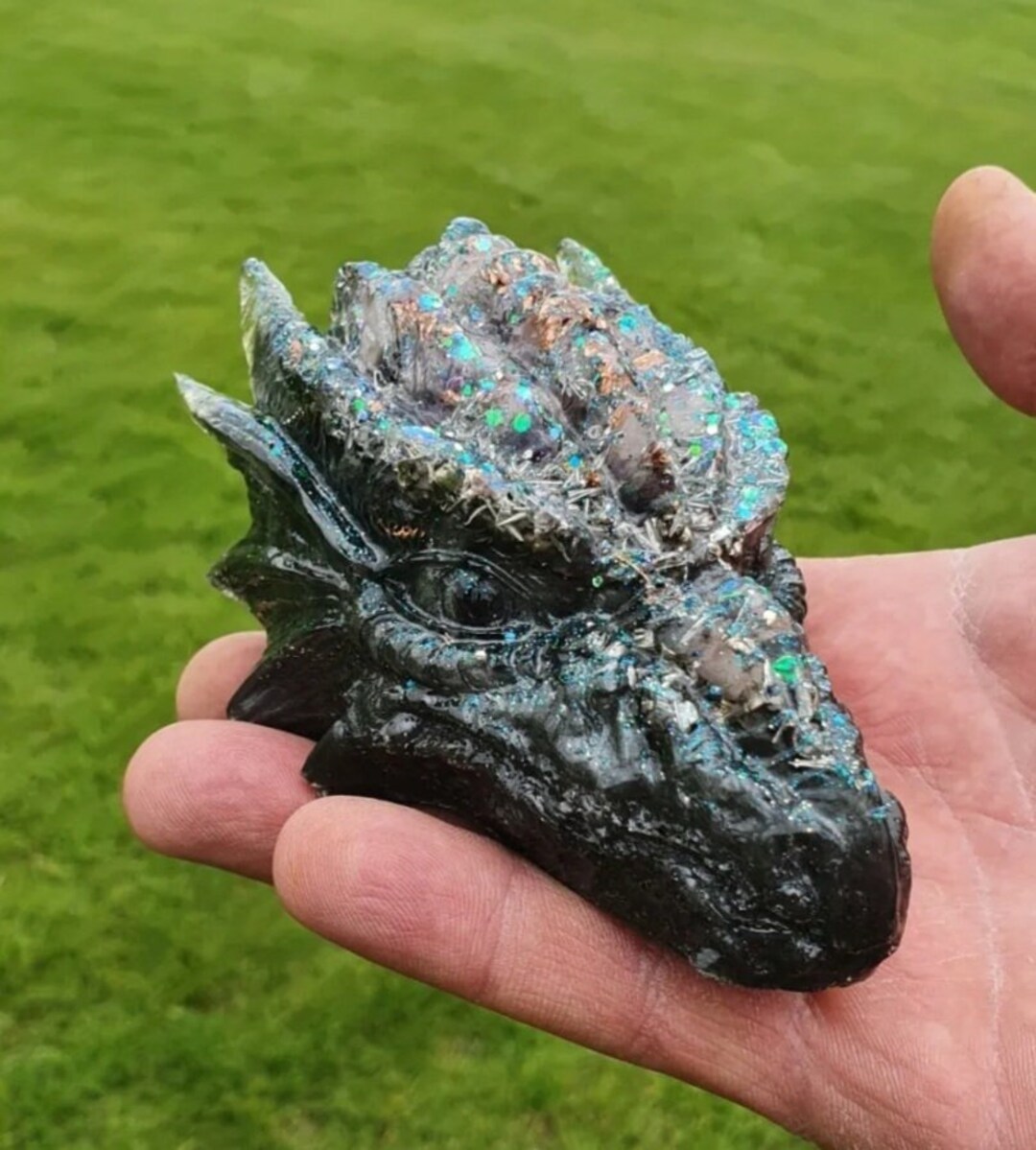 Orgonite Dragon Head EMF Protection - Etsy