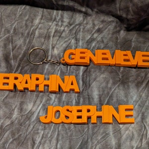 One Dozen 3D Printed Custom Personalized Name Keychains - Etsy