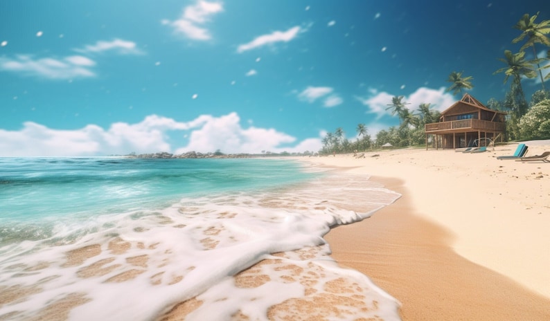 Zoom Virtual Background Beach Background Microsoft Teams - Etsy