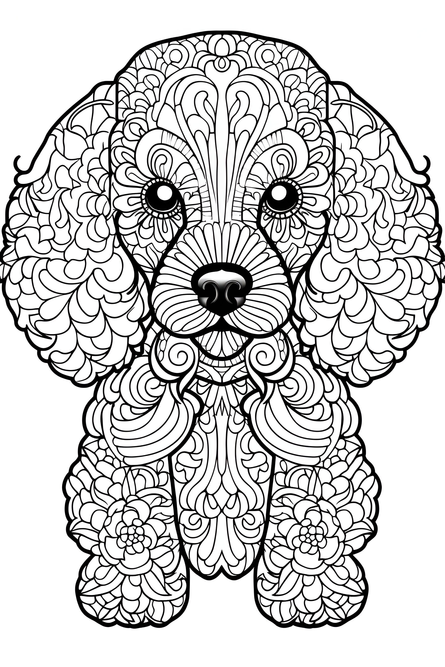 100 Pages Animal Mandala Coloring Book, Animal Coloring Book, Printable ...