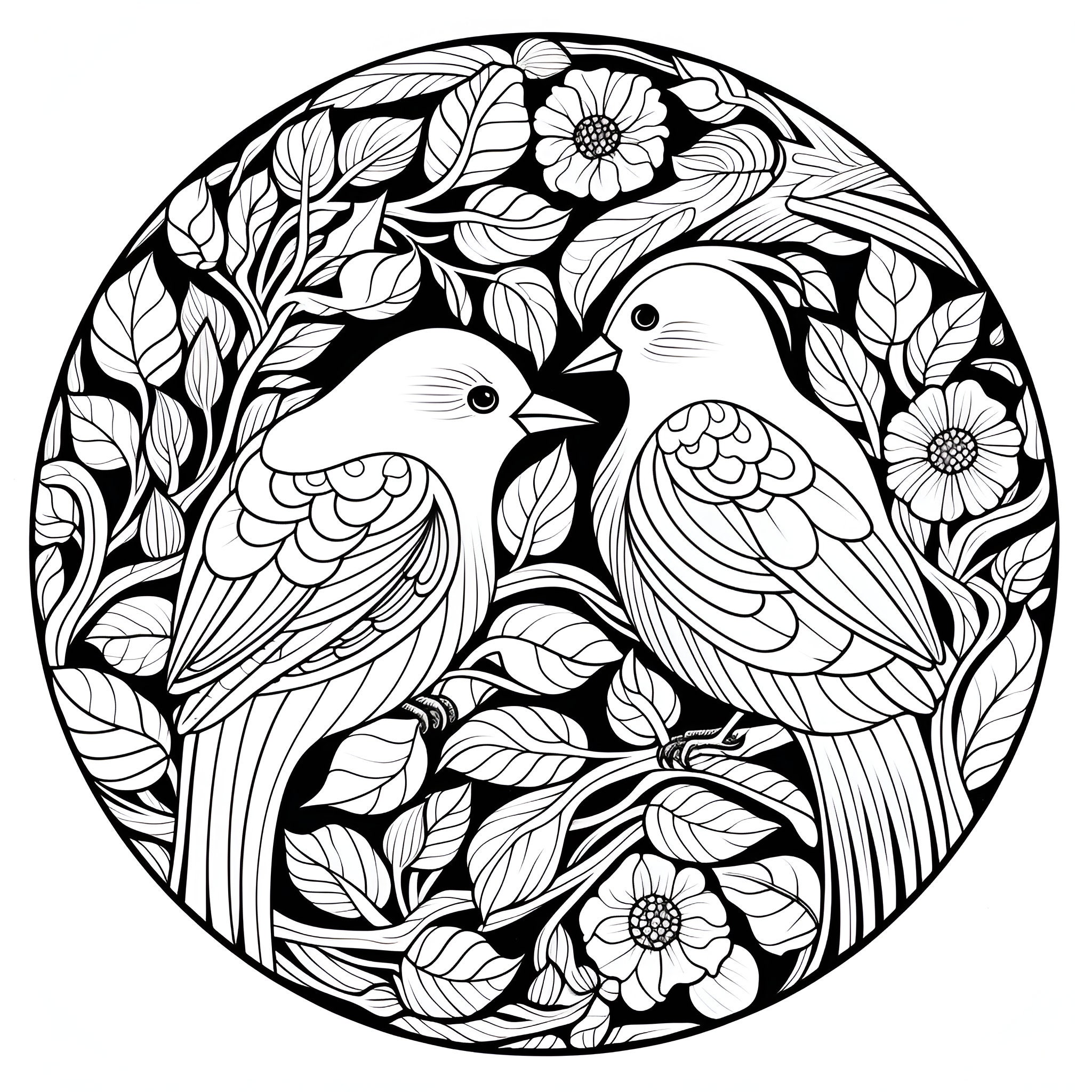 55 Pages Animal Mandala Coloring Book, Animal Coloring Book, Printable ...