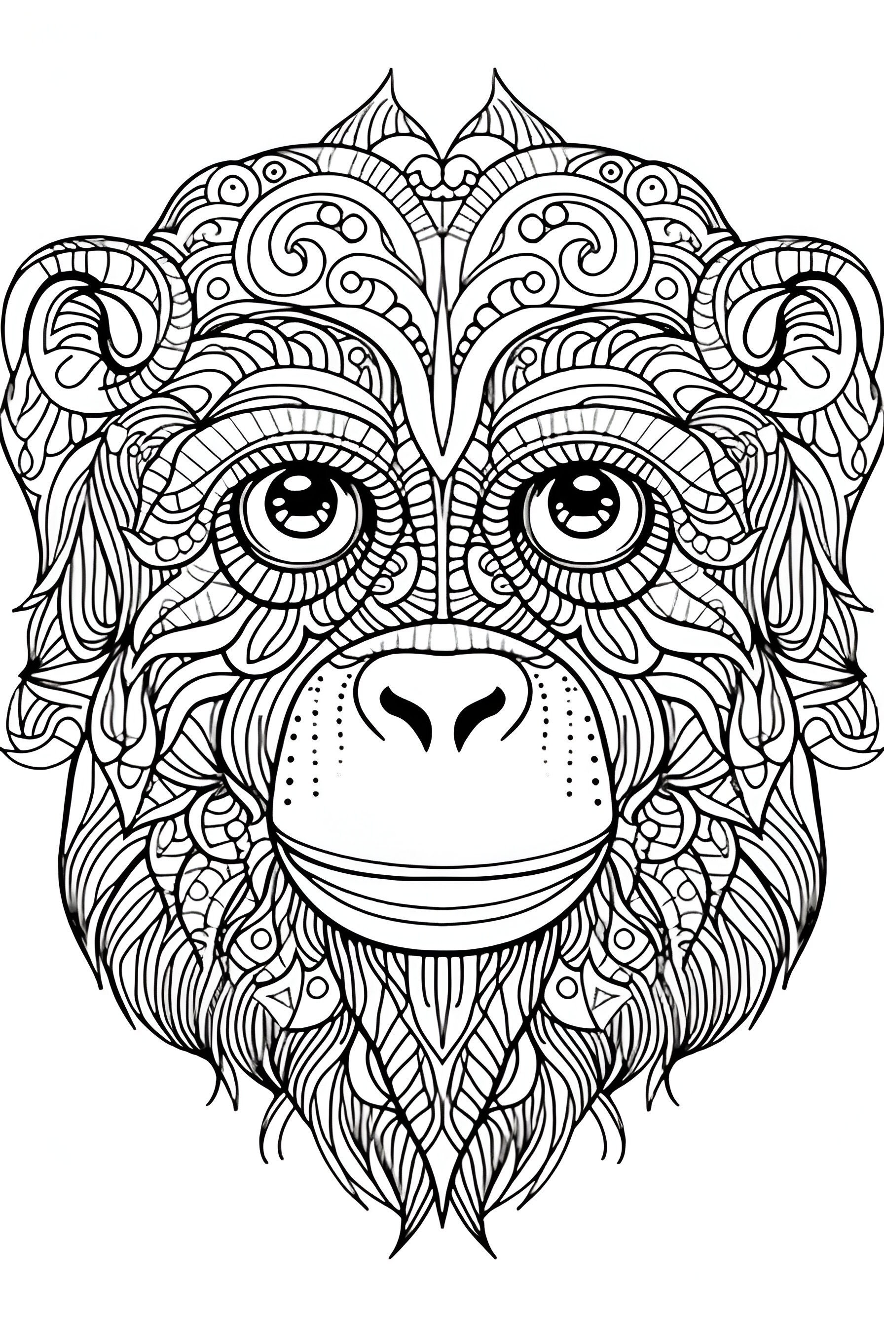 100 Pages Animal Mandala Coloring Book, Animal Coloring Book, Printable ...