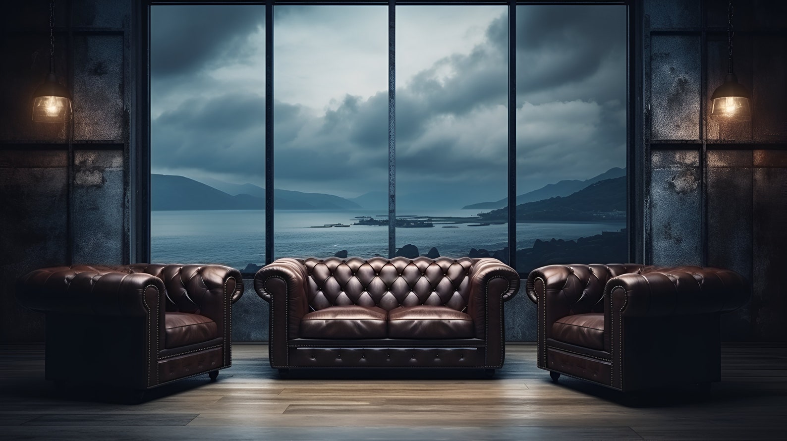 20 Pcs of Zoom Backgrounds, Zoom Dark Loft Backgrounds. Digital ...