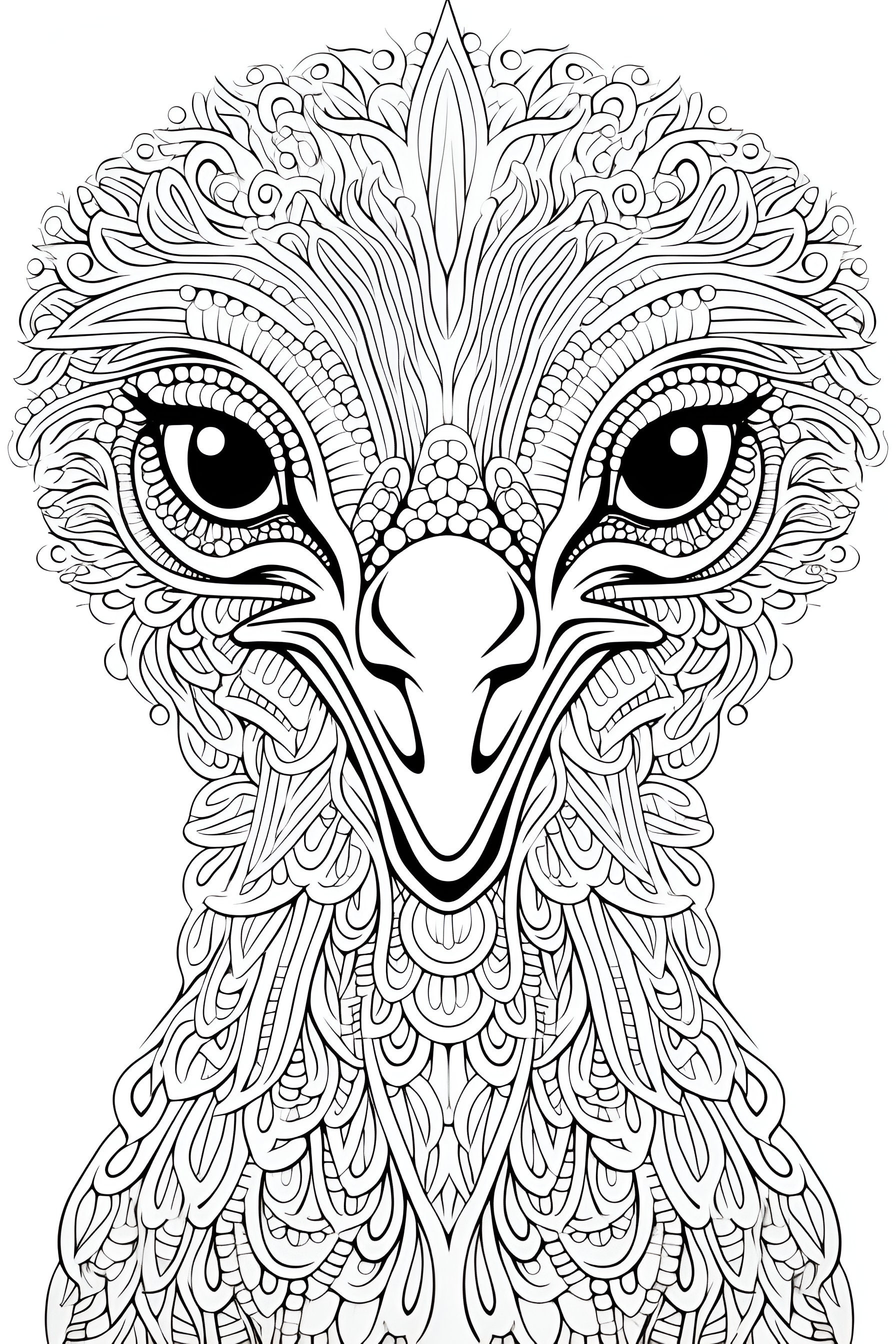 100 Pages Animal Mandala Coloring Book, Animal Coloring Book, Printable ...