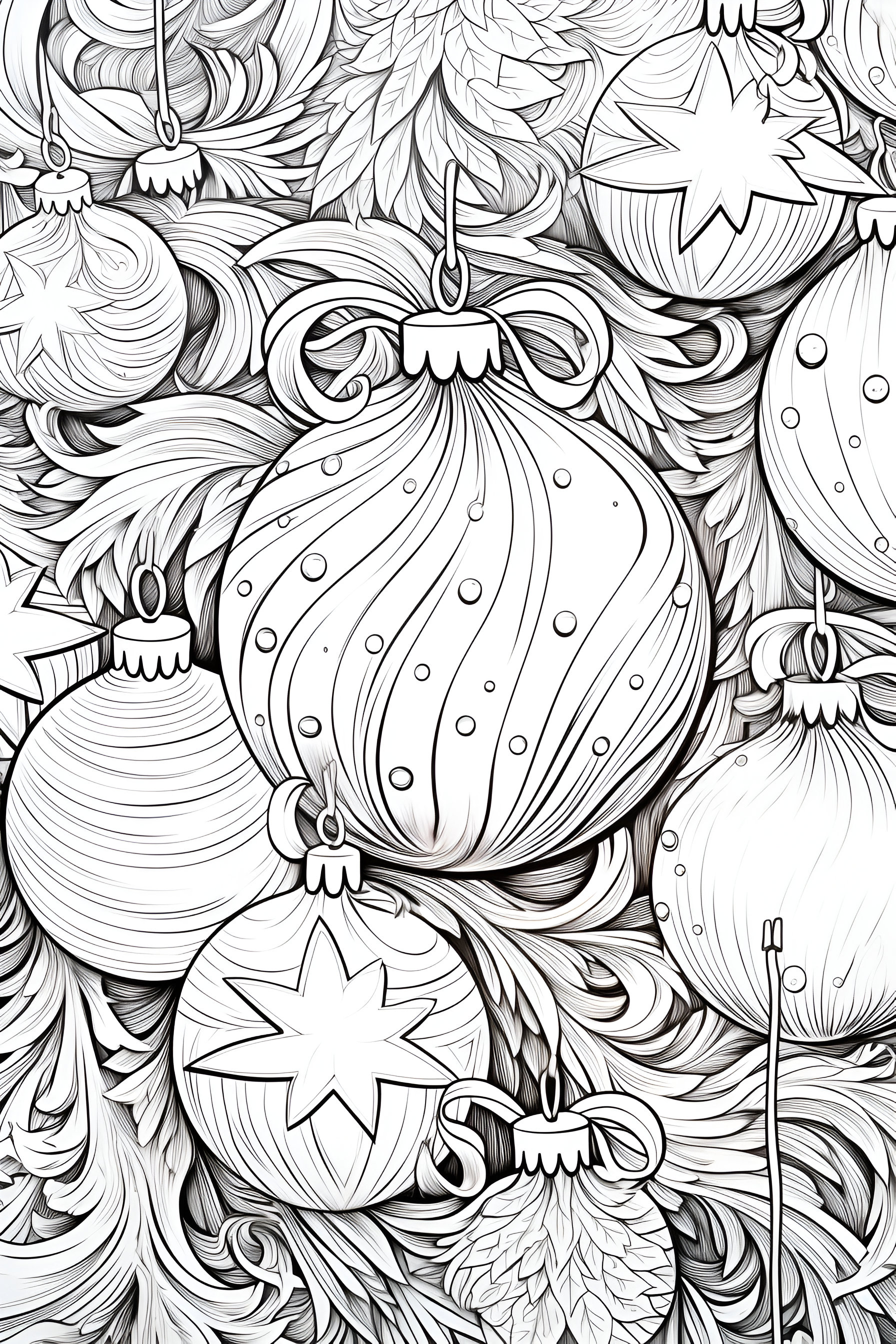 100 Pages Christmas PDF Coloring Book, Printable Xmas Santa Claus ...