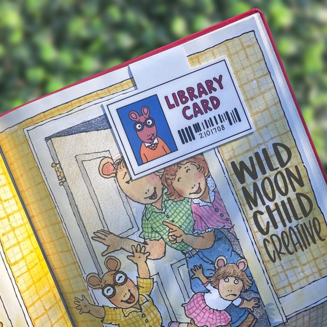 Arthur Library Card Magnetic Bookmark - Etsy